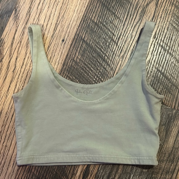 Brandy Melville | Tops | One Size Brandy Melville Lydia Crop Top Sage ...